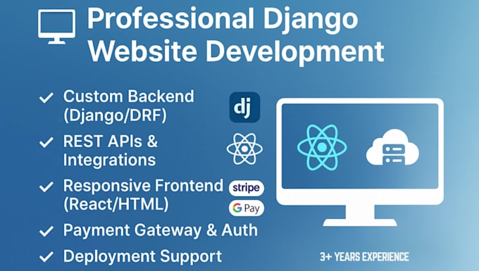 Be your full stack django developer rest api by Markopman | Fiverr