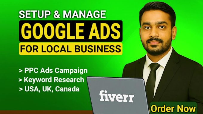 Set up and optimize google ads ppc campaign for local business by Hasan1561 | Fiverr