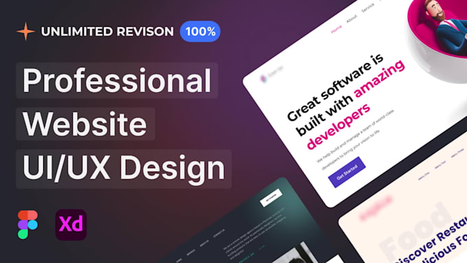 Do professional website ui ux, mockup, template in figma, xd by ...