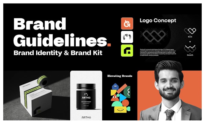Design a premium brand logo, brand book, and brand style guides for you ...