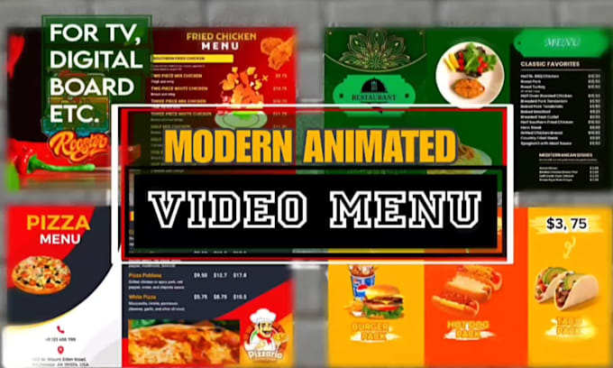 Design animated food menu by Mjmiraz | Fiverr
