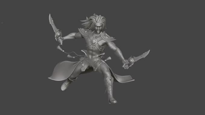 Do 3d miniature, warhammer, dnd ,stl file, 3d print model, zbrush, maya ...