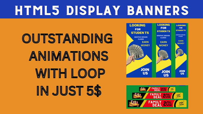 Design html5 responsive display ads for google ads by Mrehansaeed | Fiverr