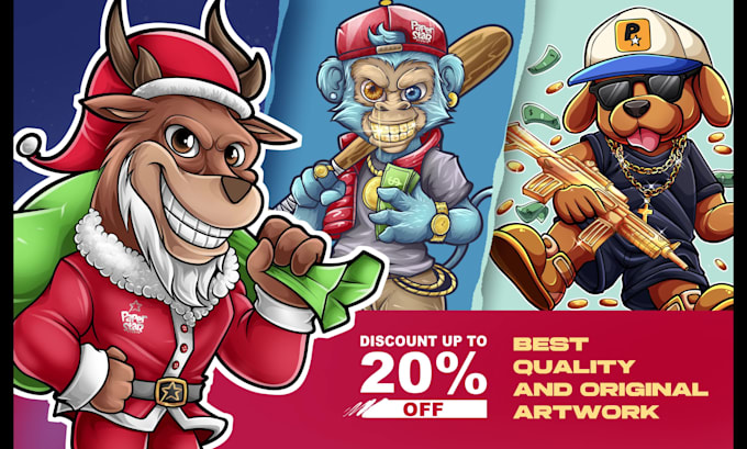 Create cartoon mascot logo design, character, illustration by ...