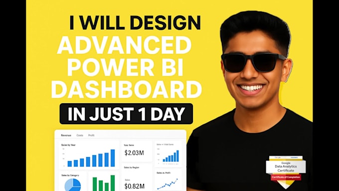 Design an advanced power bi dashboard in just 1 day by Afraz_raco | Fiverr