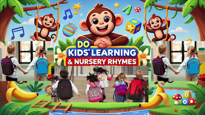 Create a 2d animated kids learning, nursery rhymes video by Aliyahtu ...
