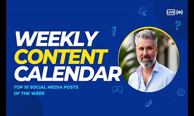 Create your social media posts weekly calendar by Spectrum18 | Fiverr