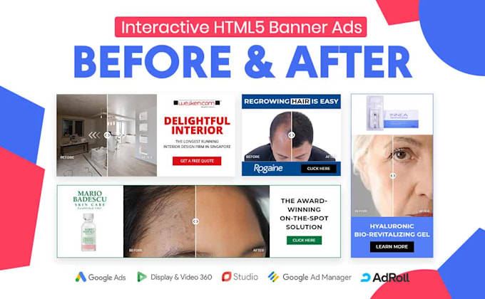 Create interactive before after html5 banner ad by Oakandpine | Fiverr