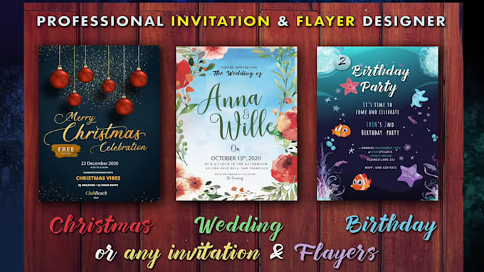 Design unique invitations, greetings, wedding cards and flayers by ...
