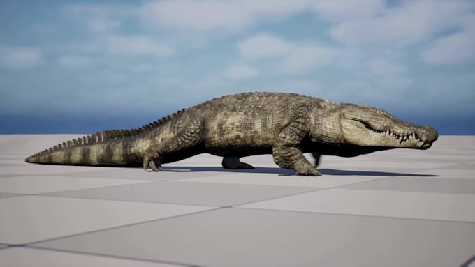Do 3d cgi animal animation, 3d animal model, 3d crocodile model, with ...