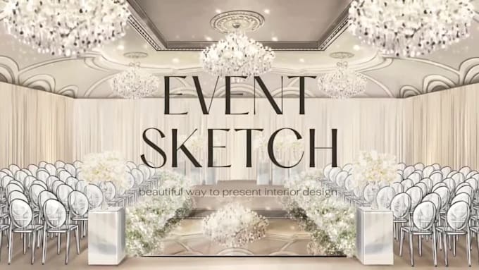 Draw event wedding sketch render by Kharitoshka | Fiverr