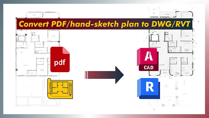 Convert your pdf or sketches to autocad or revit by Mehdihosseiniar ...