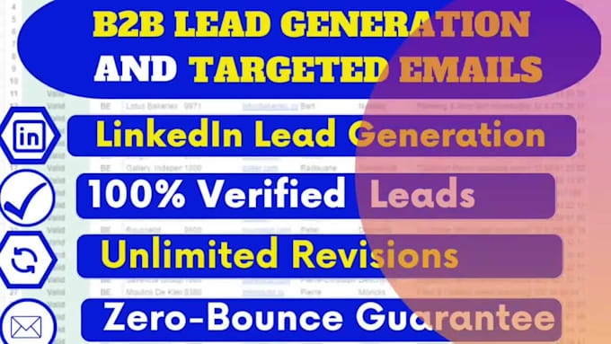 Do lead b2b linkedin generation, list building and data entry by Nelsonzi | Fiverr
