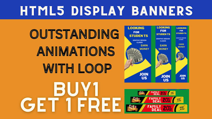 Design animated html5 display banner ads for google ads by Mrehansaeed ...