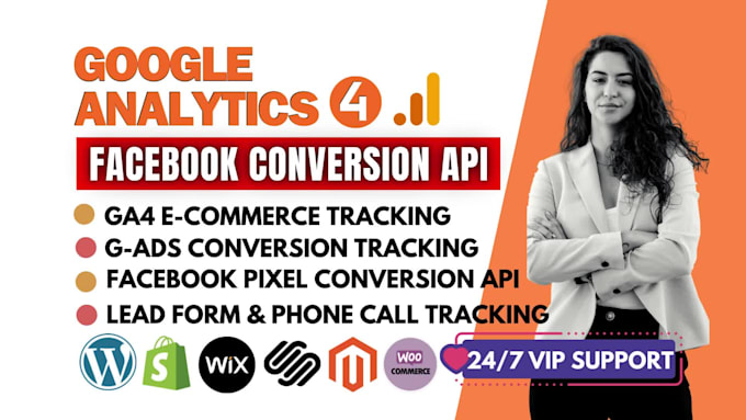 Setup facebook pixel conversion api, google analytics 4,ga4, conversion tracking by Analytics ...