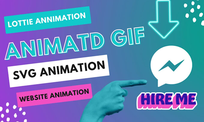 Create animated gif or lottie json svg animation, ui animation for website Create animated gif or lottie json svg animation, ui animation for website