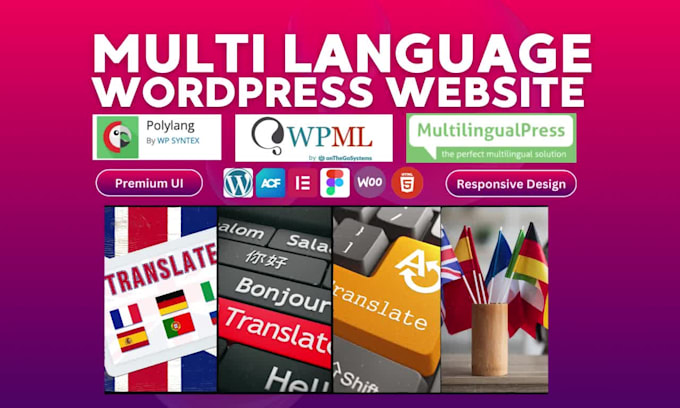 Make your wordpress website multilingual with wpml or polylang by Zeefah_desk | Fiverr