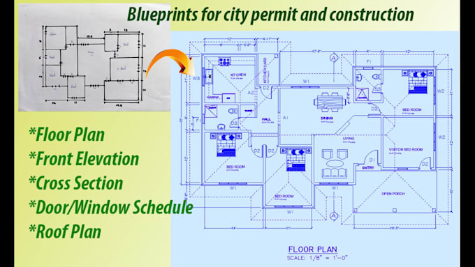 Draw blueprints for city permits and construction by Smsp_senanayake ...