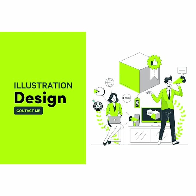 Create amazing flat vector 2d illustration by Miadesigns6666 | Fiverr