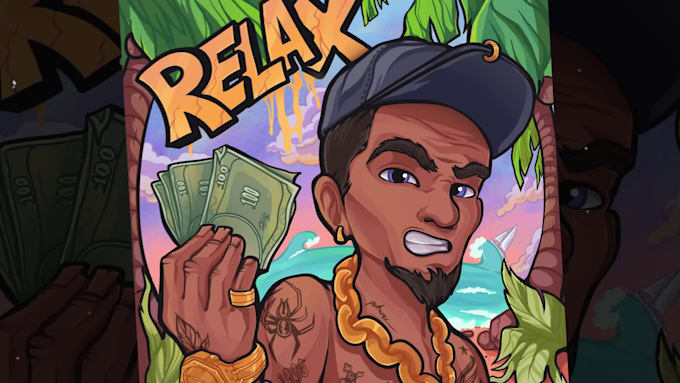 Draw a cartoon cover artwork music by Dipperart | Fiverr