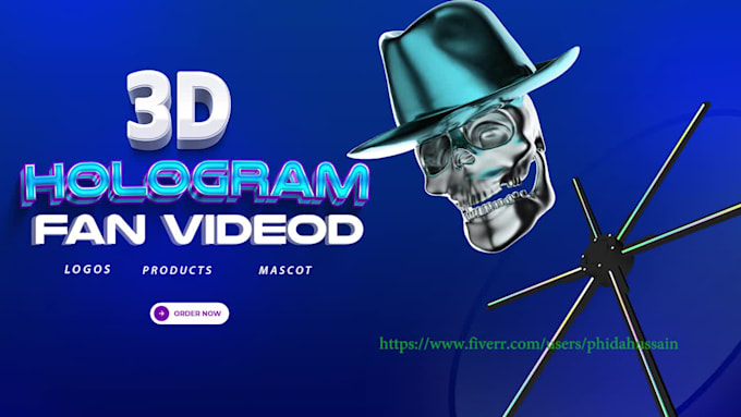 Hd 3d product, logo video for hologram fan with effects by Phidahussain | Fiverr