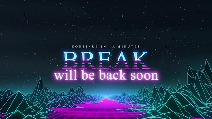 Make animated twitch brb, starting soon, offline screens by Nova_studi0 ...