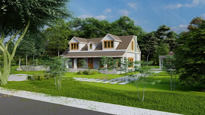 Design 3d modeling, house exterior,architectural rendering,walkthrough by Sattyajit_kundu | Fiverr