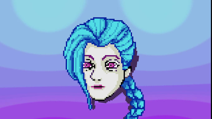 Make a pixel art portrait in hotline miami style by Paozuart | Fiverr