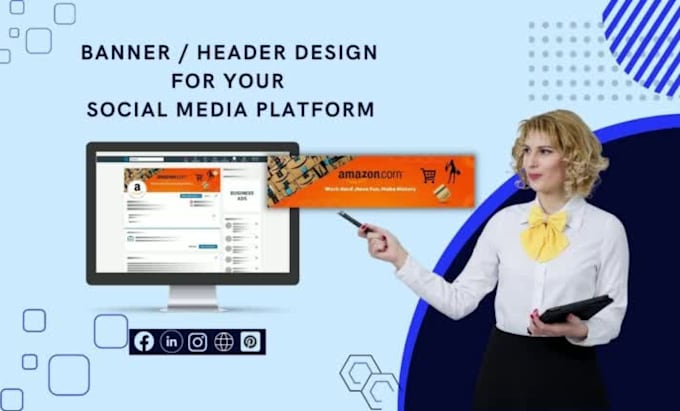 Design effective banners and headers for linkedin facebook by ...