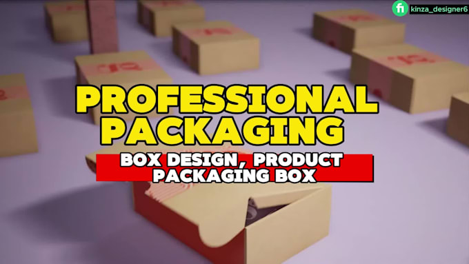 Do epic packaging box design, product box , mailer box, shipping box and 3d by Kinza_designer6 ...