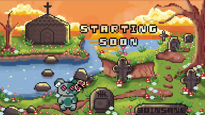 Create pixel art twitch screen, banner, badges, emote, items, alerts ...