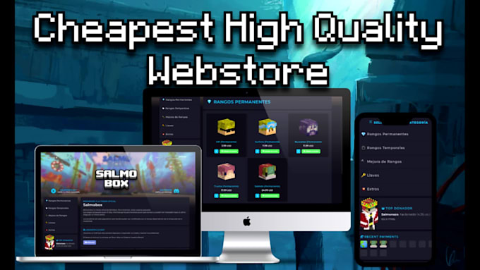 Create a custom tebex store for your minecraft server by Salmonazo | Fiverr