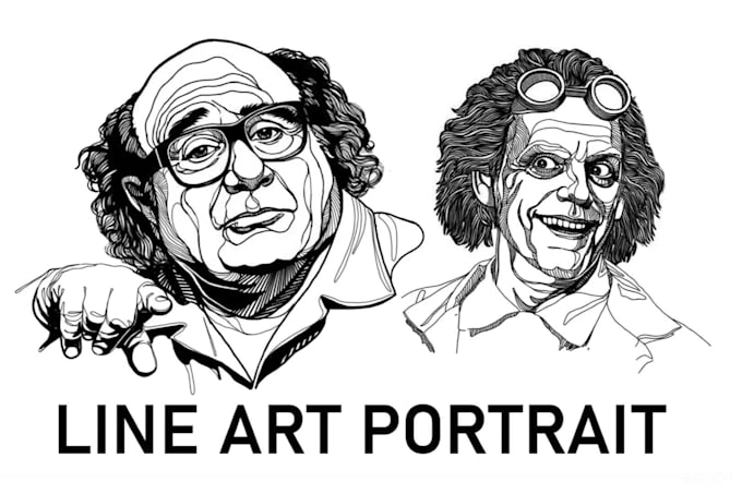 Draw line art portrait from your photo by Andrewk895 | Fiverr