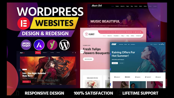 Do wordpress website design and development, wordpress designer and ...