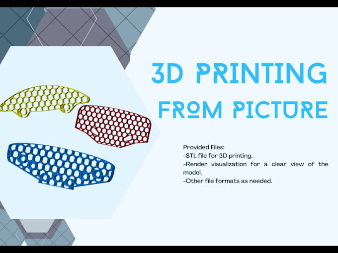 Turn your picture into 3d printing or stl file by Aldinurpermadi | Fiverr