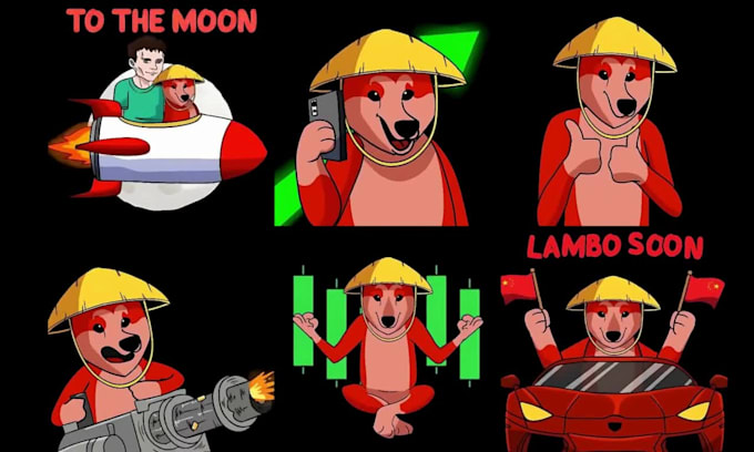 Design telegram animated sticker meme sticker crypto gifs furry ...