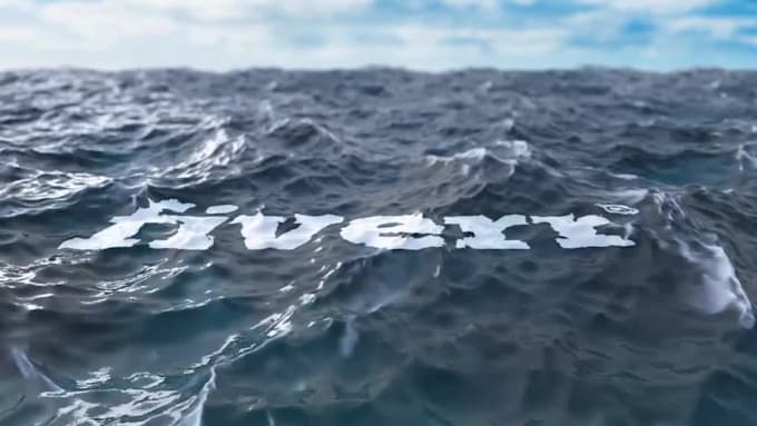 Make realistic ocean logo reveal animation by Andytann324 | Fiverr