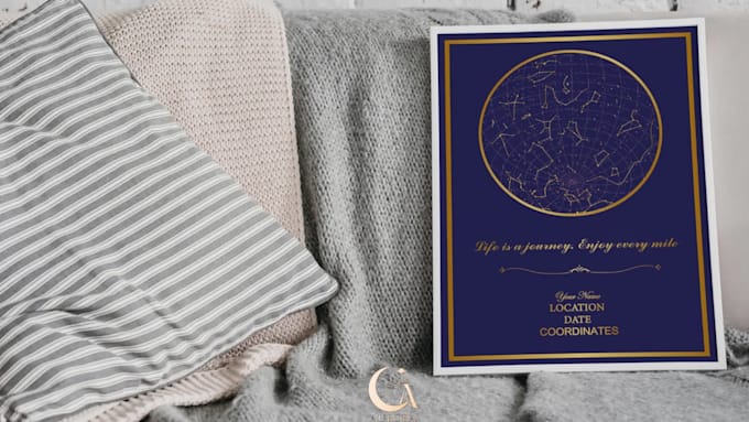 Design a beautiful custom star map by Blacksakura684 | Fiverr