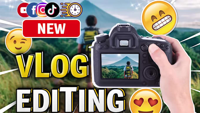 Do daily professional vlog editing for youtube, shorts, reels, tiktok ...