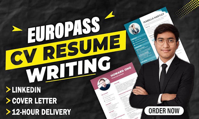 Write your europass cv and cover letter for uk and europe by Tahadigipro | Fiverr
