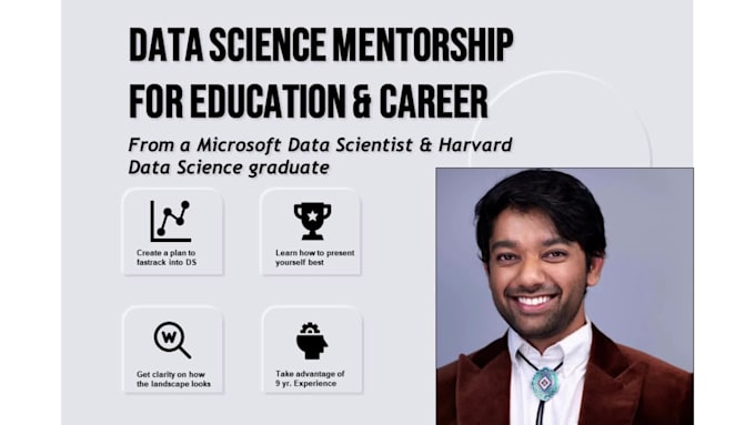 Offer structured data science career mentorship by Abhijith_asok | Fiverr