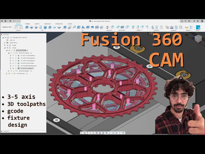 Program your cnc machine using fusion 360 cam by Protodreamer3d | Fiverr