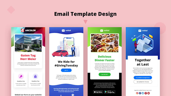 Do professional eye catchy and trendy email template design by Mamun313 ...
