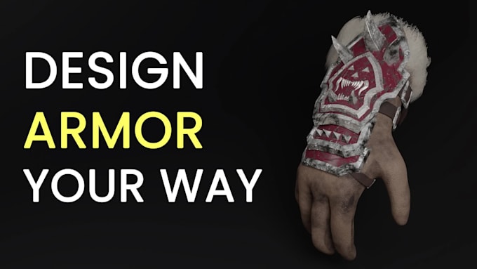Create high quality 3d metal armor design with realistic damages by ...