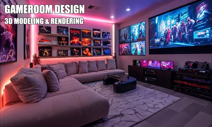 Design a stylish, game room setup for your home by Vinhnguyen33 | Fiverr
