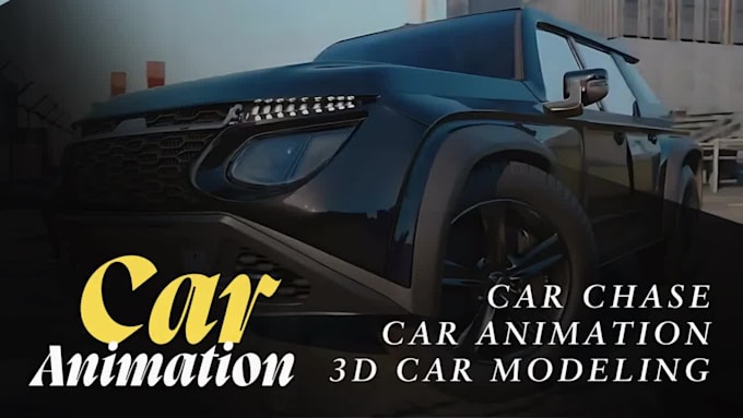 Make high speed 3d car chase animation with dynamic camera, explosions ...