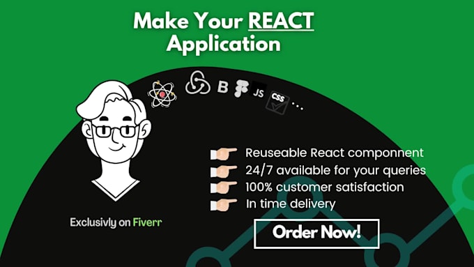 Develop your front end using react app by Thizizrid | Fiverr