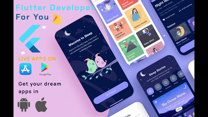 Do your complete app development with flutter on ios and android by ...