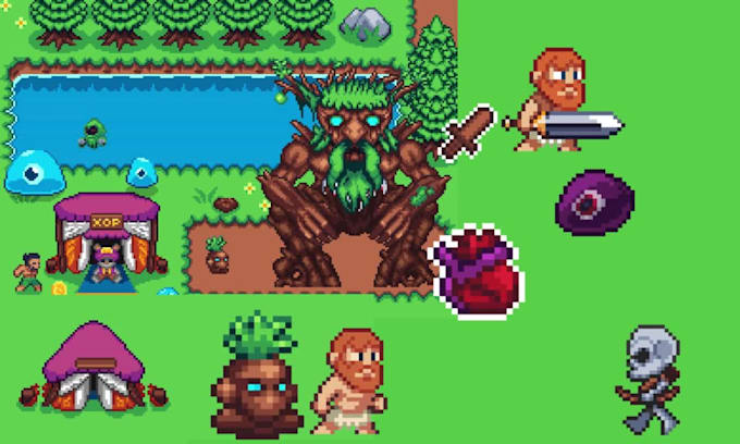 Design 2d pixel art rpg game asset sprite animation pixel character ...