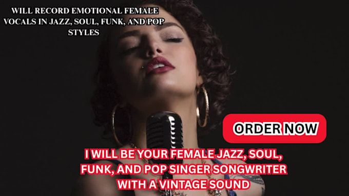 Be your female jazz soul funk and pop singer songwriter with a vintage ...